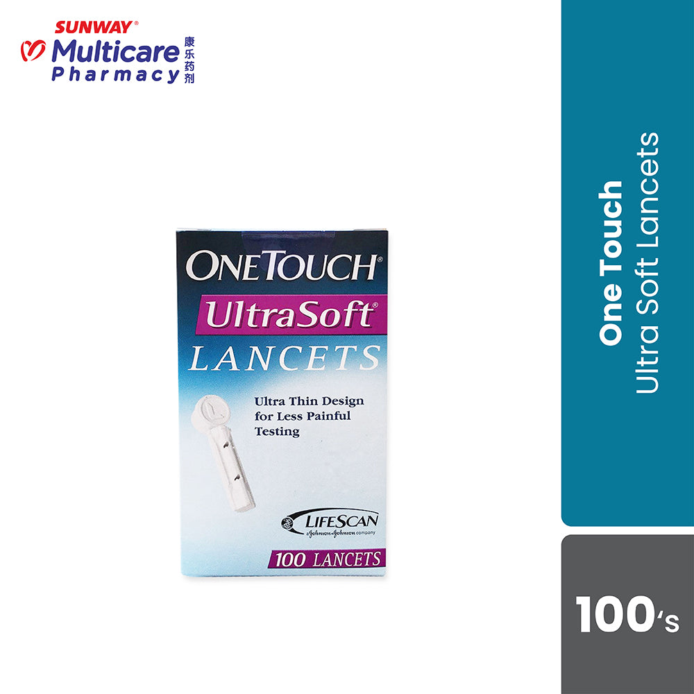 One Touch Ultra Soft Lancets 100'S – Sunway Multicare Pharmacy