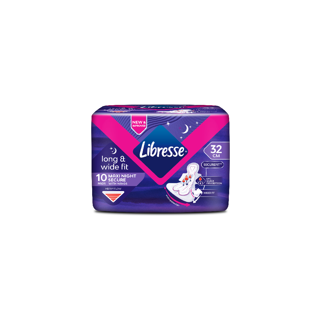 LIBRESSE MAXI NIGHT SECURE WINGS & WD (10'S) – Sunway Multicare Pharmacy