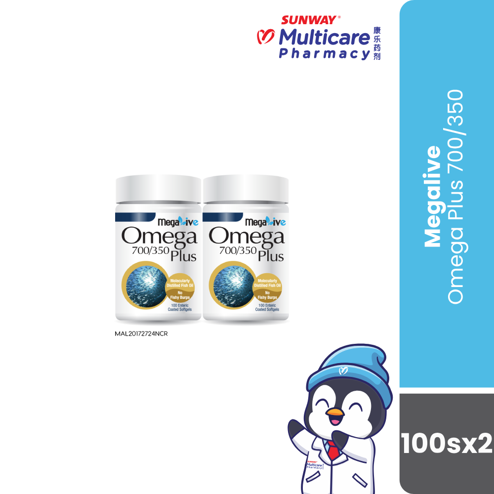 Megalive Omega 700/350 2X100'S – Sunway Multicare Pharmacy