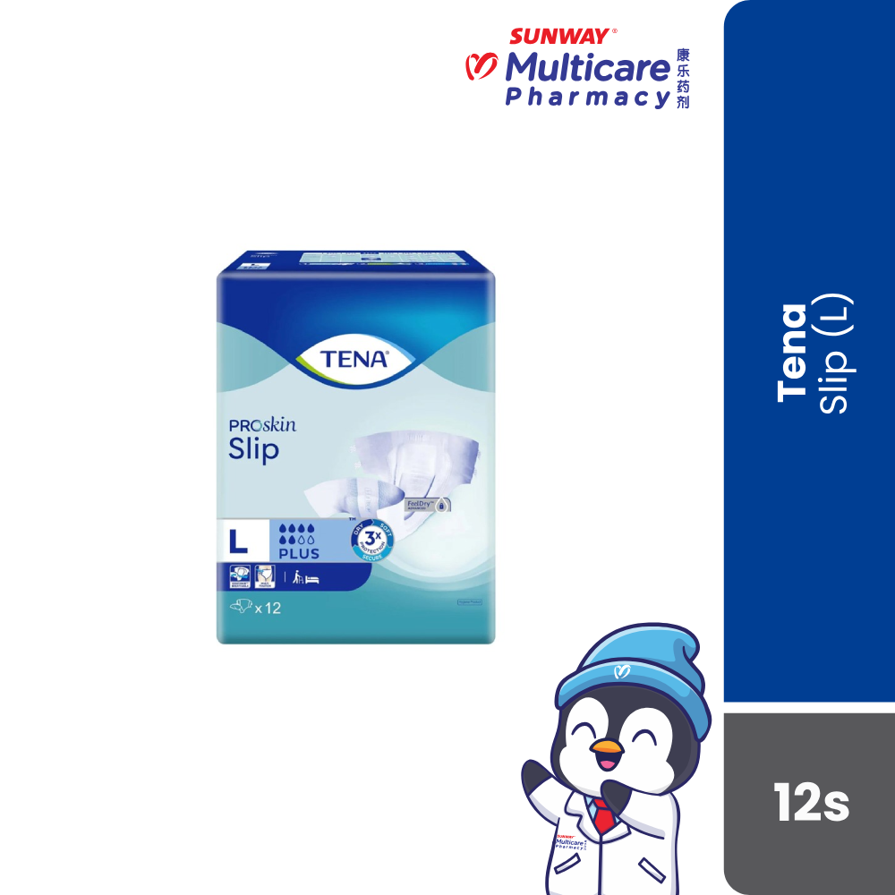 Tena Slip Plus (L) 12'S – Sunway Multicare Pharmacy