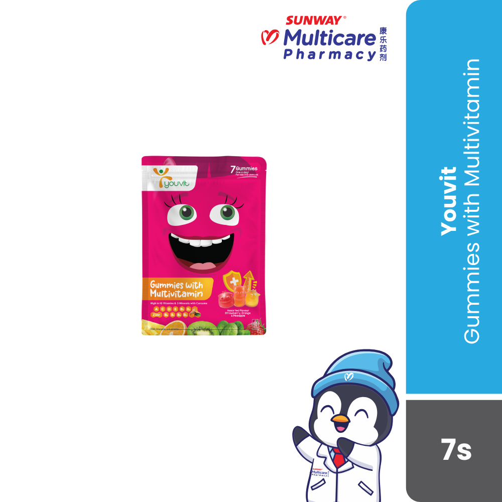 Youvit Kids Multivitamin Gummies Assorted 7S – Sunway Multicare Pharmacy